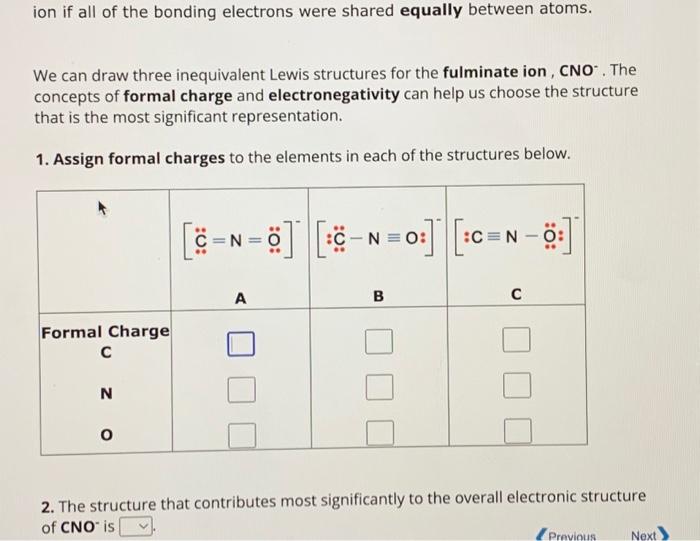 Solved We can draw three inequivalent Lewis structures for | Chegg.com