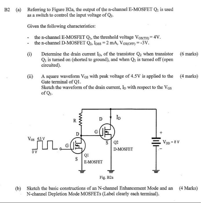 B2 (a) Referring to Figure B2a, the output of the | Chegg.com