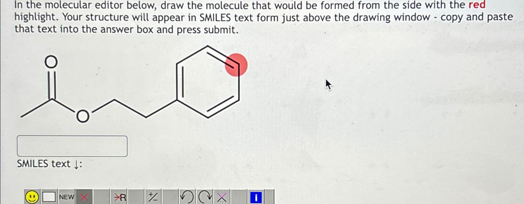 Solved In the molecular editor below, draw the molecule that | Chegg.com