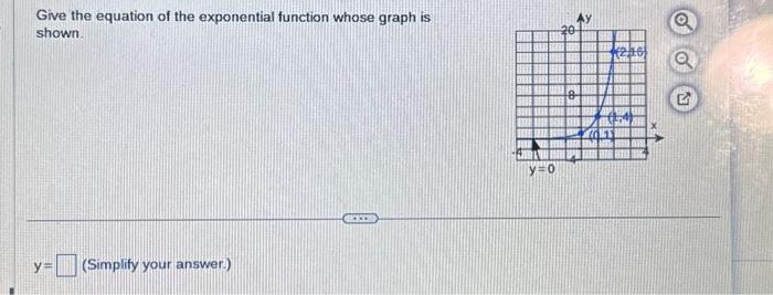 Solved Give the equation of the exponential function whose | Chegg.com