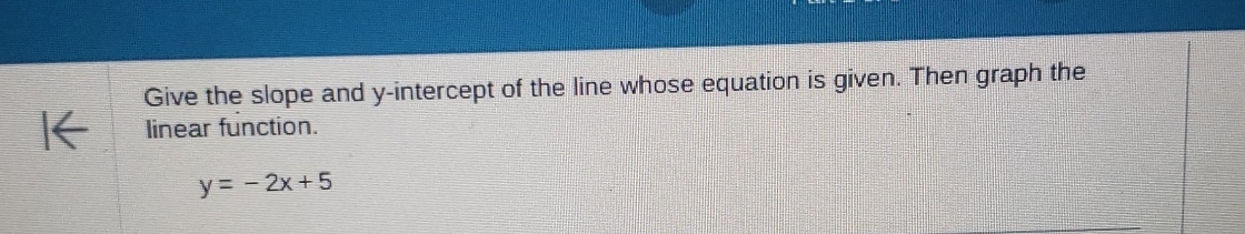 Give the slope and y-intercept of the line whose | Chegg.com