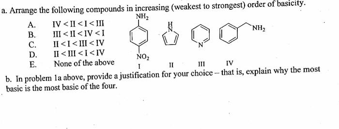 Solved a. Arrange the following compounds in decreasing | Chegg.com