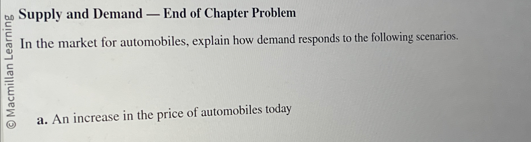 Solved Supply and Demand - ﻿End of Chapter ProblemIn the | Chegg.com