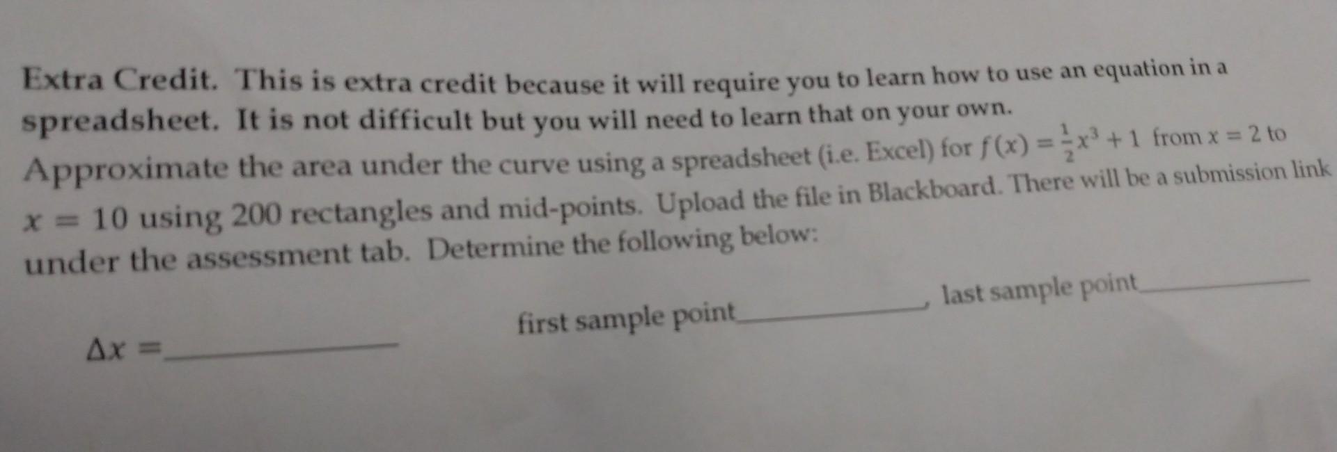 Solved Extra Credit. This is extra credit because it will | Chegg.com