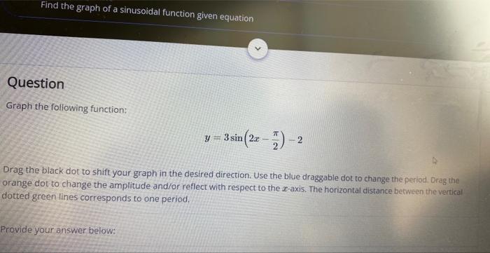 Solved Find the graph of a sinusoidal function given | Chegg.com