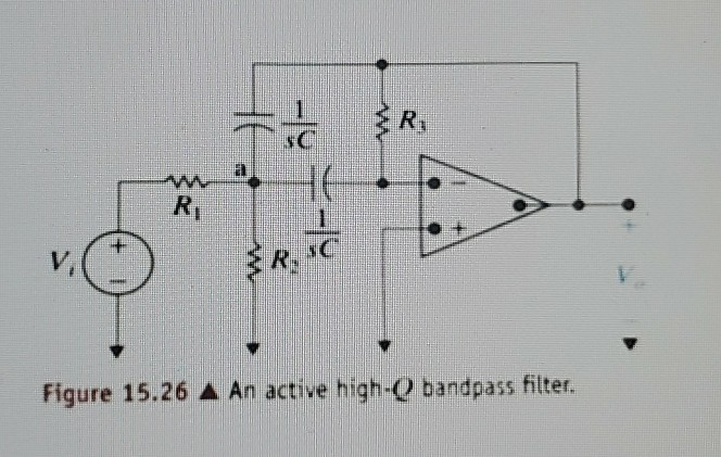 Solved Design an active unity-gain bandpass filter with | Chegg.com