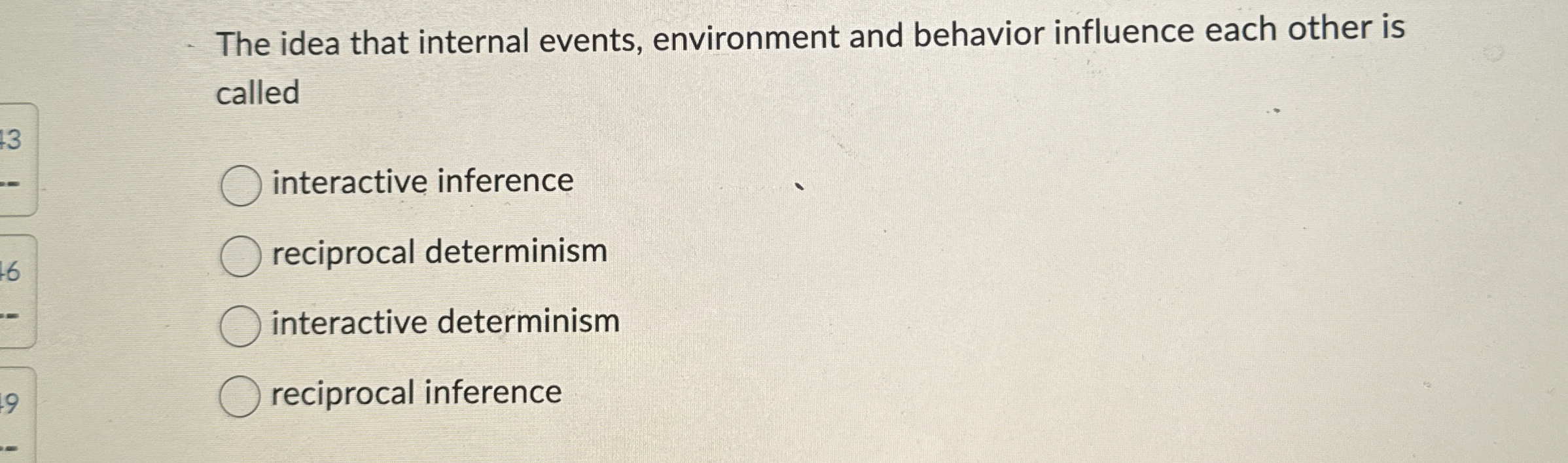 Solved The idea that internal events, environment and | Chegg.com