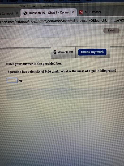 Solved Connect X Question 40 - Chap 1 - Connec X M MHE | Chegg.com