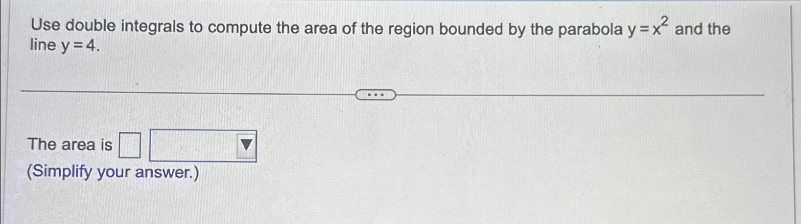 Solved Use double integrals to compute the area of the | Chegg.com
