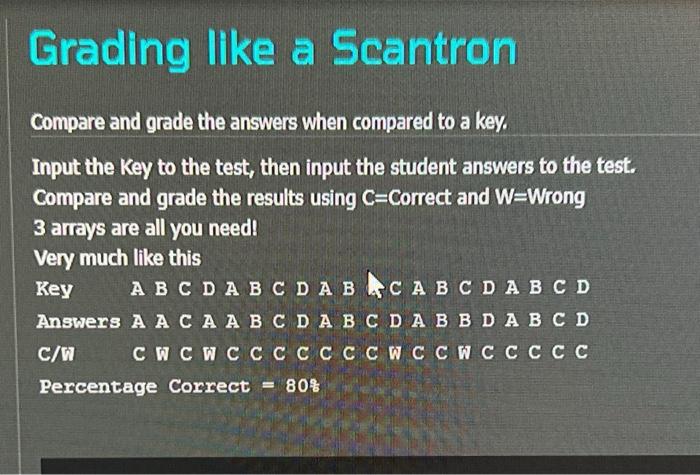 Solved Grading Ilke a Scantron Compare and grade the answers | Chegg.com