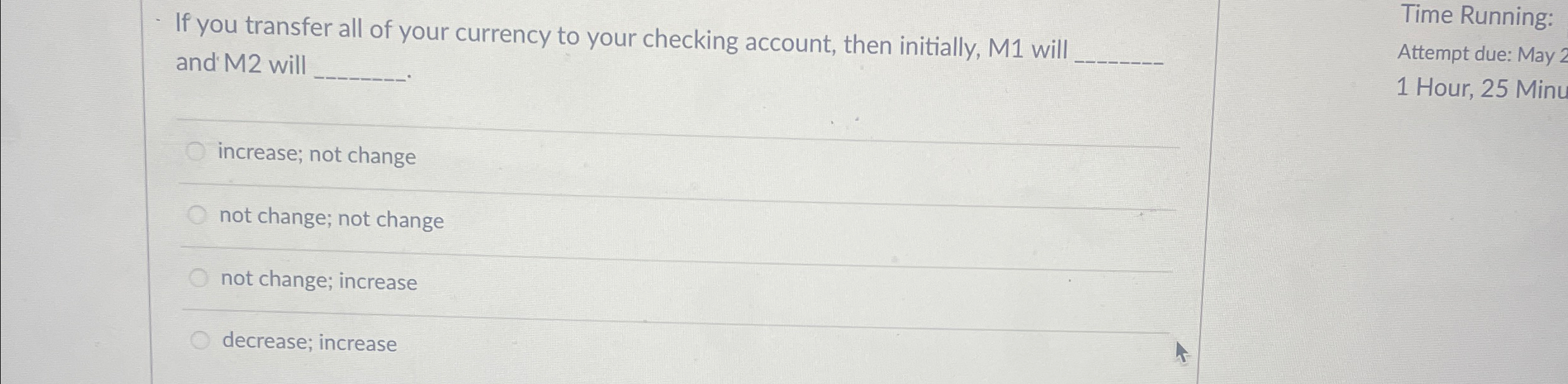 Solved If you transfer all of your currency to your checking | Chegg.com