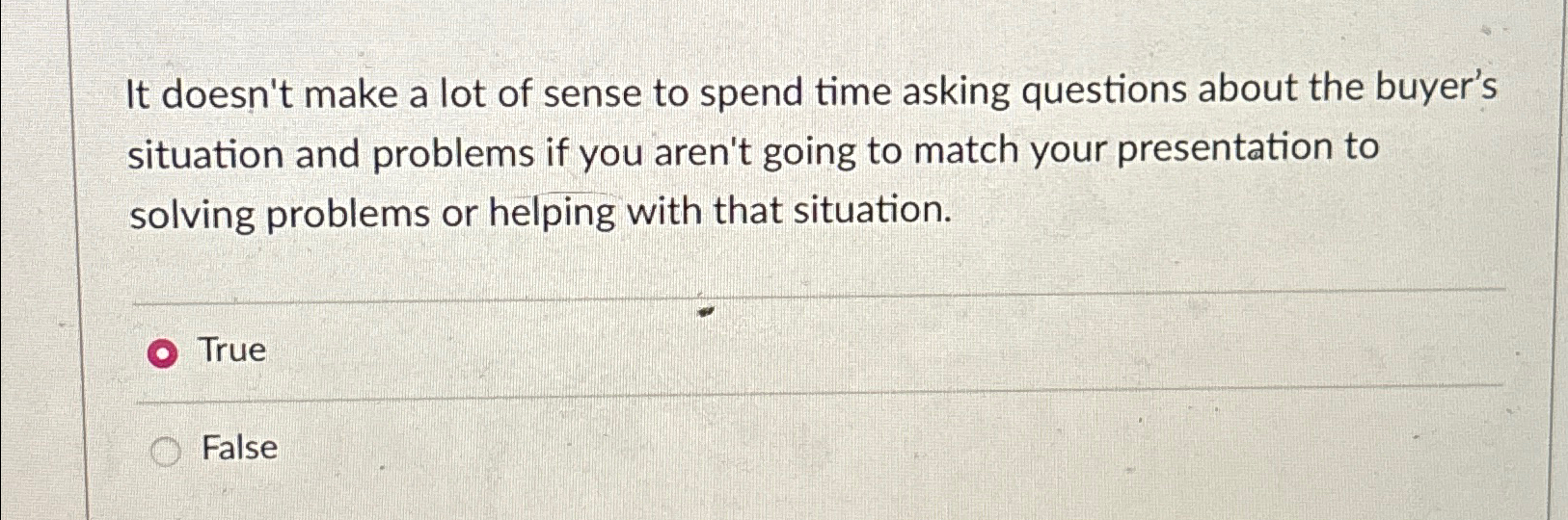 Solved It doesn't make a lot of sense to spend time asking | Chegg.com