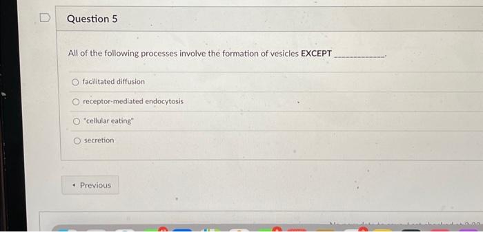 Solved All of the following processes involve the formation | Chegg.com