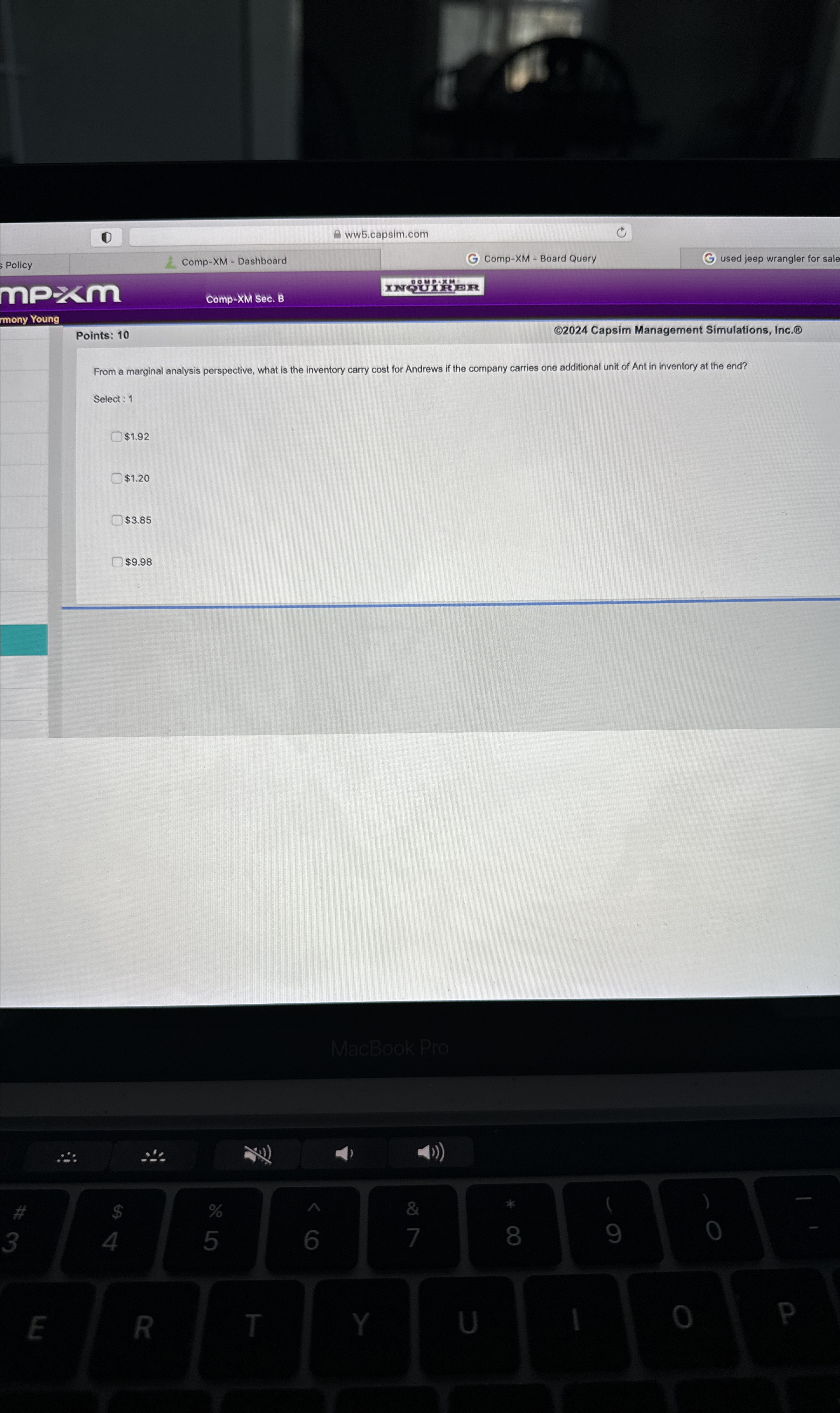 Solved Dww5.capsim.comComp-XM - ﻿DashboardComp-XM - ﻿Board | Chegg.com