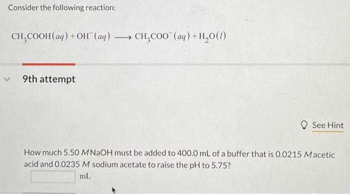 Solved Consider the following reaction: | Chegg.com