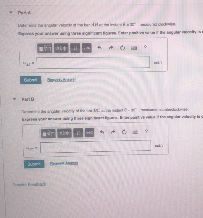 Solved The assembly consists of two 30 kg bars which are pin | Chegg.com