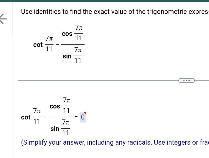 Solved Use identities to find the exact value of the | Chegg.com