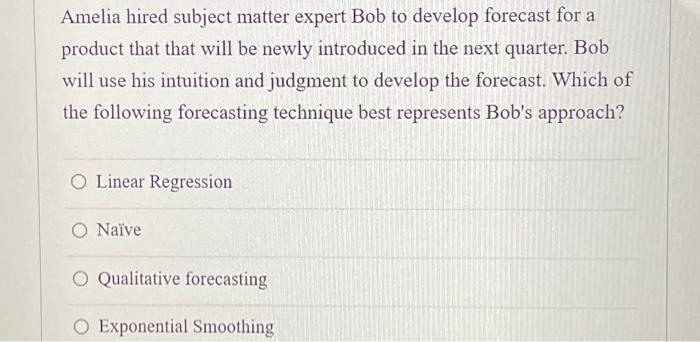Solved Amelia hired subject matter expert Bob to develop | Chegg.com