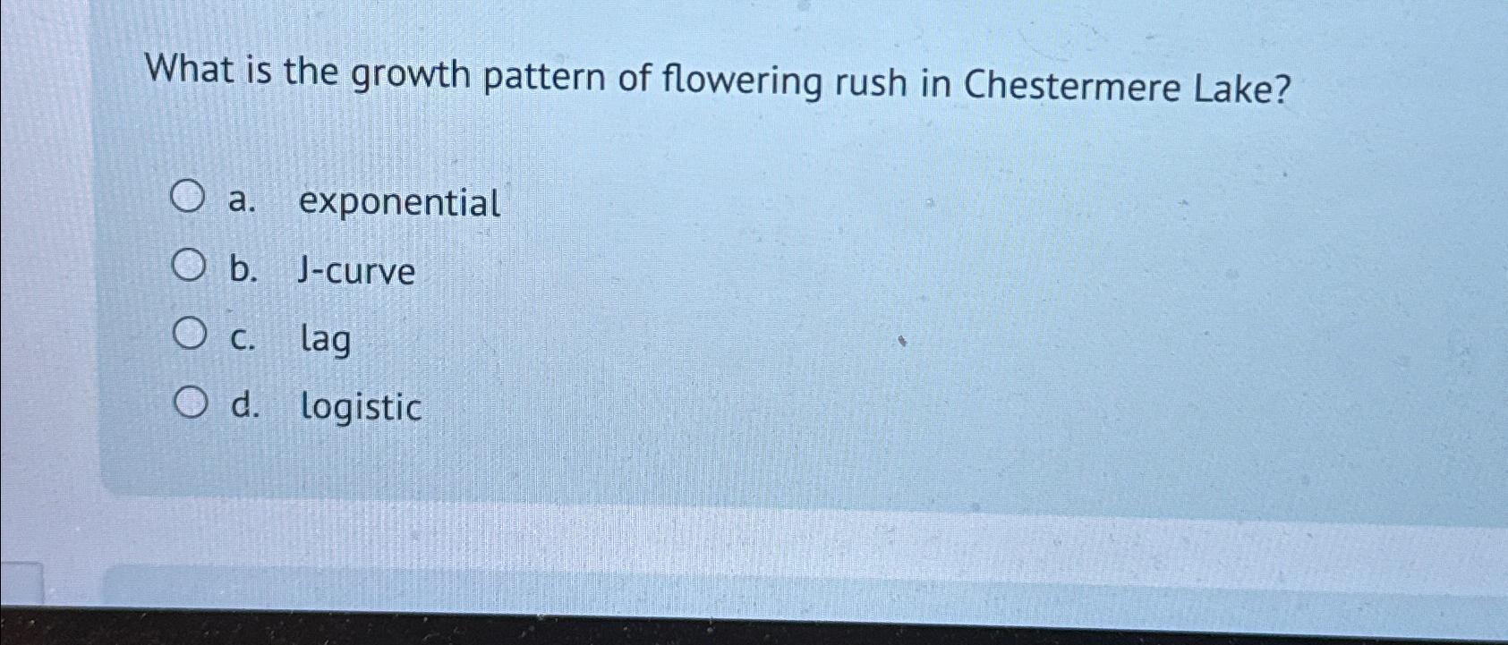 Solved What is the growth pattern of flowering rush in | Chegg.com