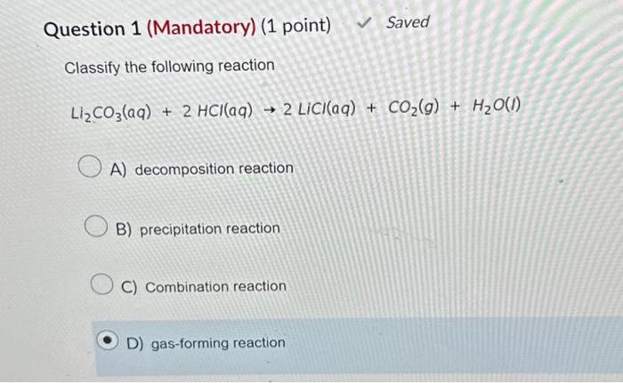 Solved Question 1 (Mandatory) (1 point) Classify the | Chegg.com Solved Question 1 (Mandatory) (1 point) Classify the | Chegg.com