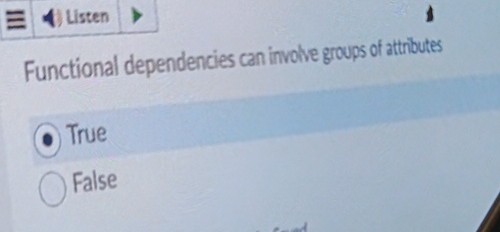 Solved Functional dependencies can involve groups of | Chegg.com