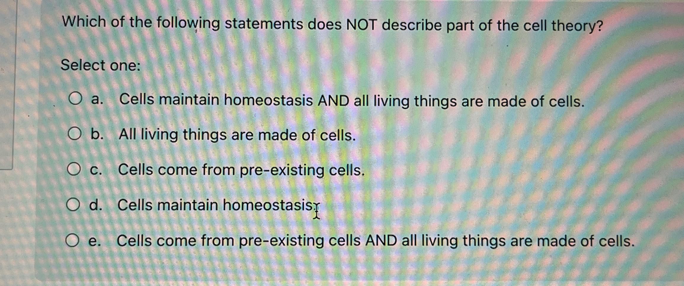 Solved Which of the following statements does NOT describe | Chegg.com