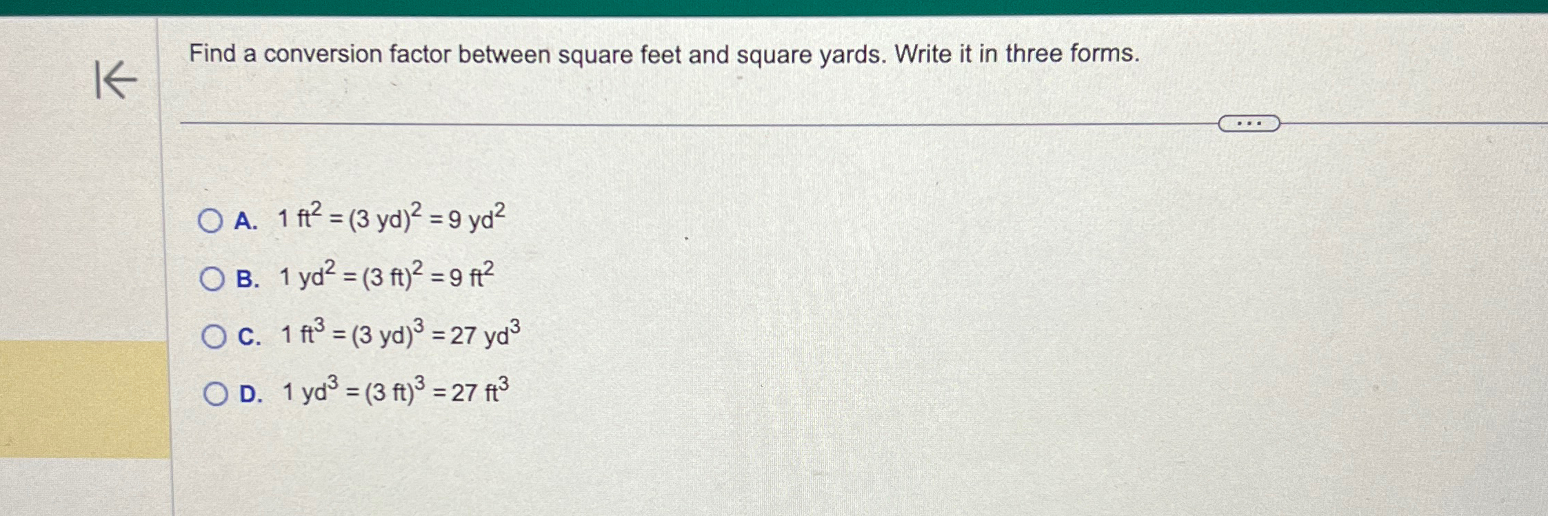 Solved Find a conversion factor between square feet and | Chegg.com