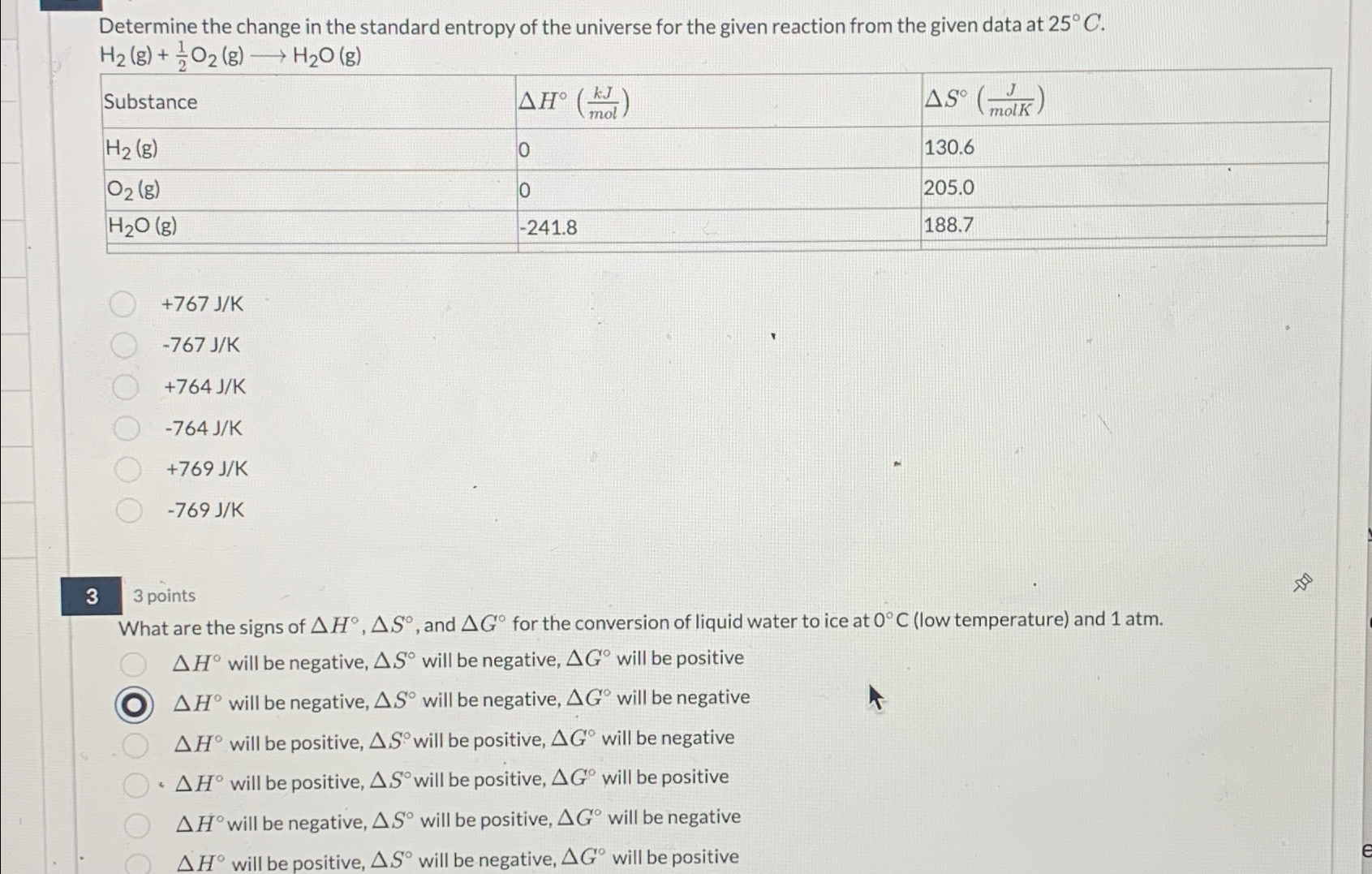 Solved Determine the change in the standard entropy of the | Chegg.com