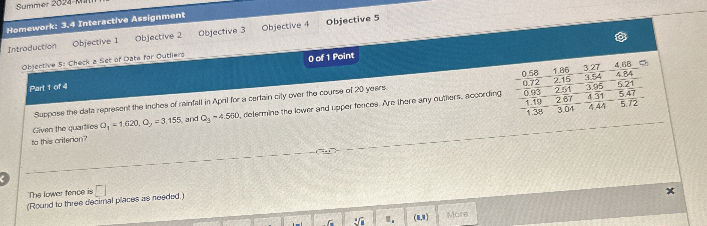 Solved Summer 2024-matHomework: 3.4 ﻿Interactive | Chegg.com
