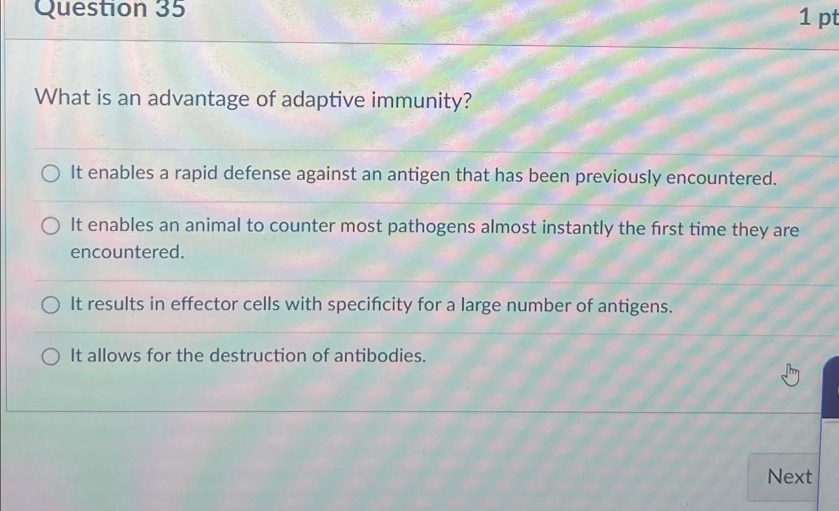 Solved What is an advantage of adaptive immunity?It enables | Chegg.com