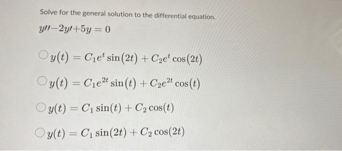 Solved Let y1(t) and y2(t) be solutions to a linear, second | Chegg.com