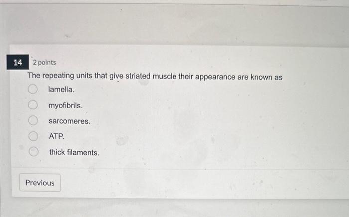 Solved 142 points The repeating units that give striated | Chegg.com