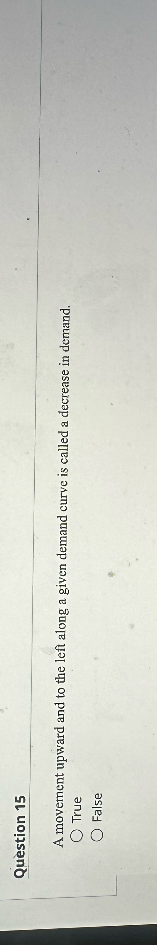Solved Quèstion 15A movement upward and to the left along a | Chegg.com