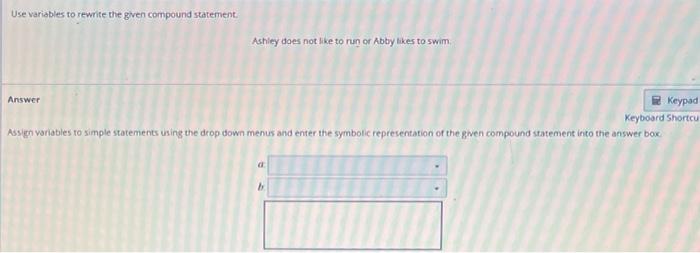 Solved Use variables to rewrite the given compound | Chegg.com