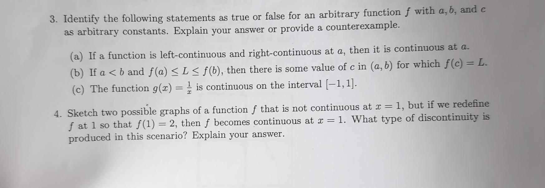 Solved Identify the following statements as true or false | Chegg.com