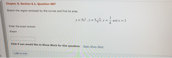 Solved Chapter 6, Section 6.1, Question 007 Sketch the | Chegg.com