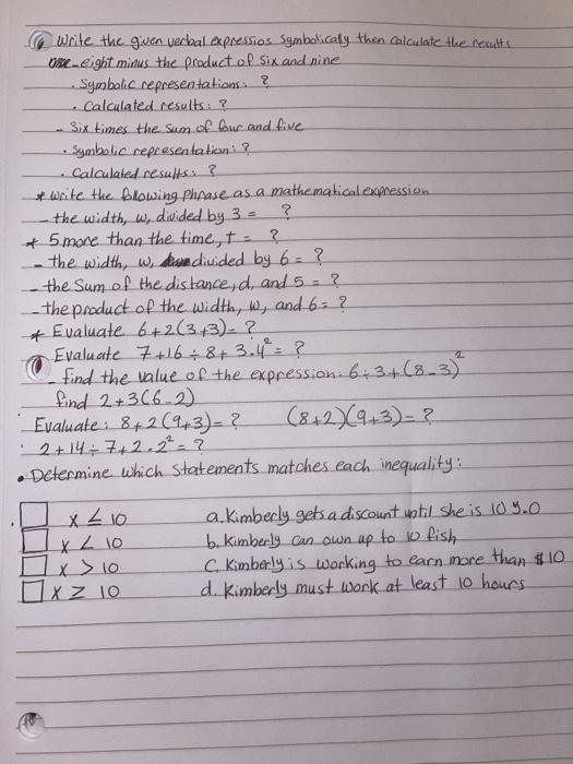Solved 2 write the given verbal expressios Symbolicaly then | Chegg.com