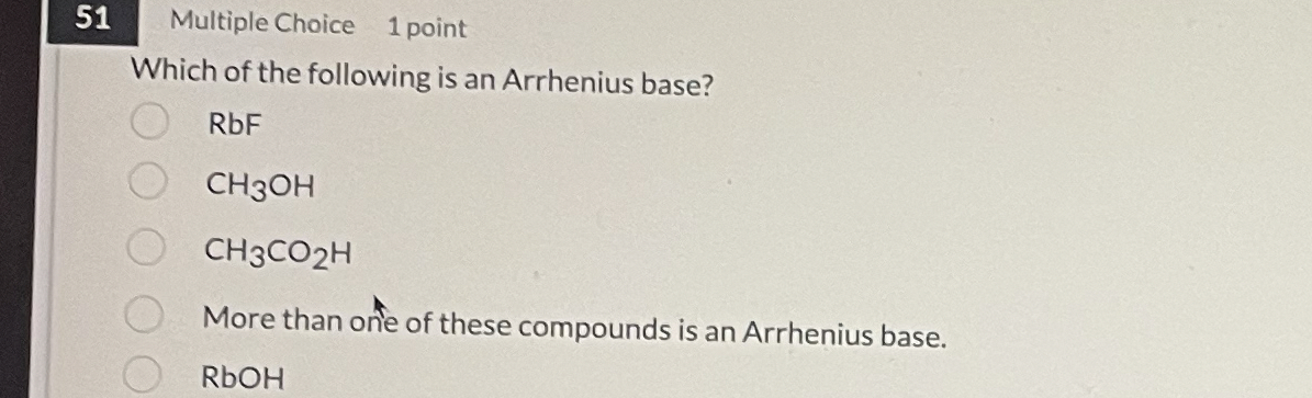 High Quality SOLUTION 51Multiple Choice1 ﻿pointWhich of the following is an | Chegg.com