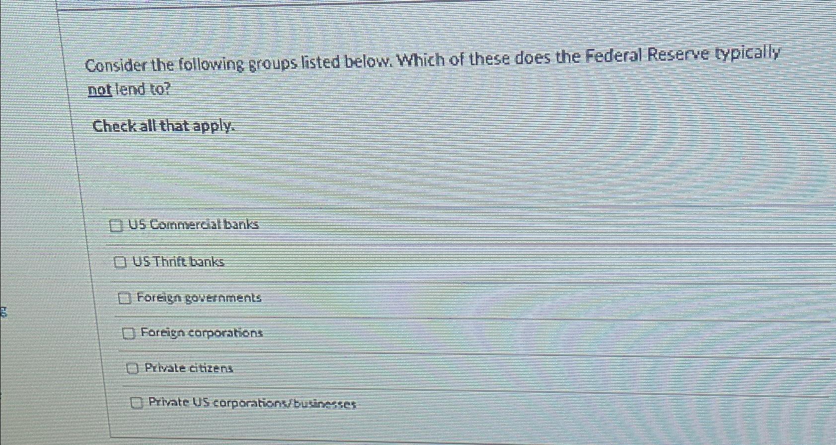 Solved Consider the following groups listed below. Which of | Chegg.com