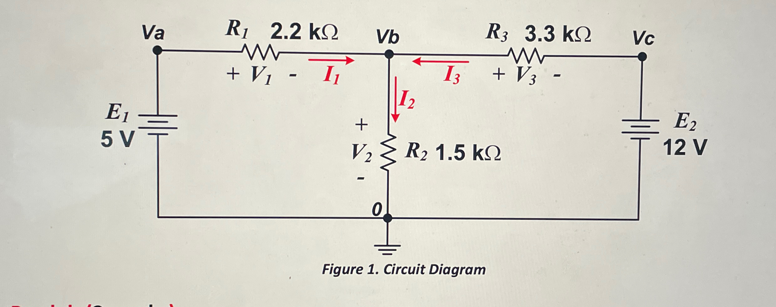Solved Figure 1. ﻿Circuit DiagramSolve by nodal analysis | Chegg.com