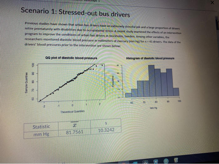Solved Scenario 1: Stressed-out bus drivers Previous studies | Chegg.com