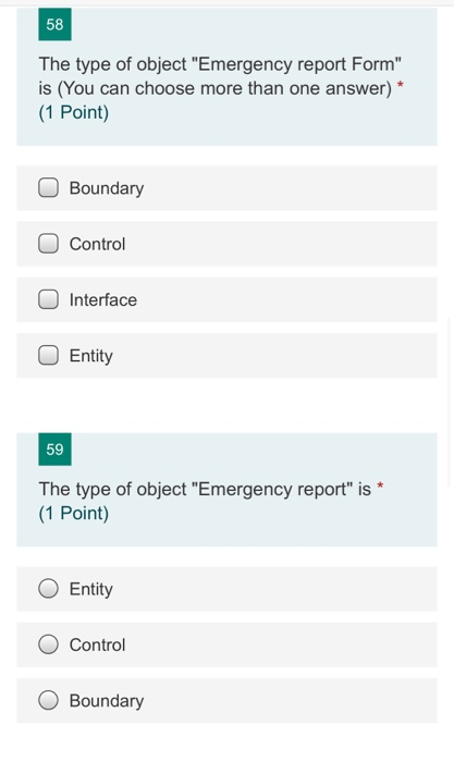 Solved Identifying Object types The following objects and | Chegg.com