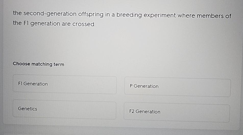 Solved the second-generation offspring in a breeding | Chegg.com
