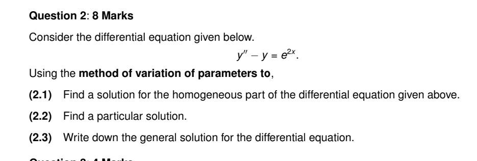 Solved Consider the differential equation given below. | Chegg.com