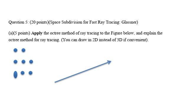 Question 5: (20 points)(Space Subdivision for Fast | Chegg.com