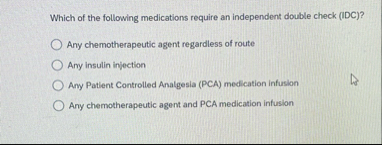 Solved Which of the following medications require an | Chegg.com