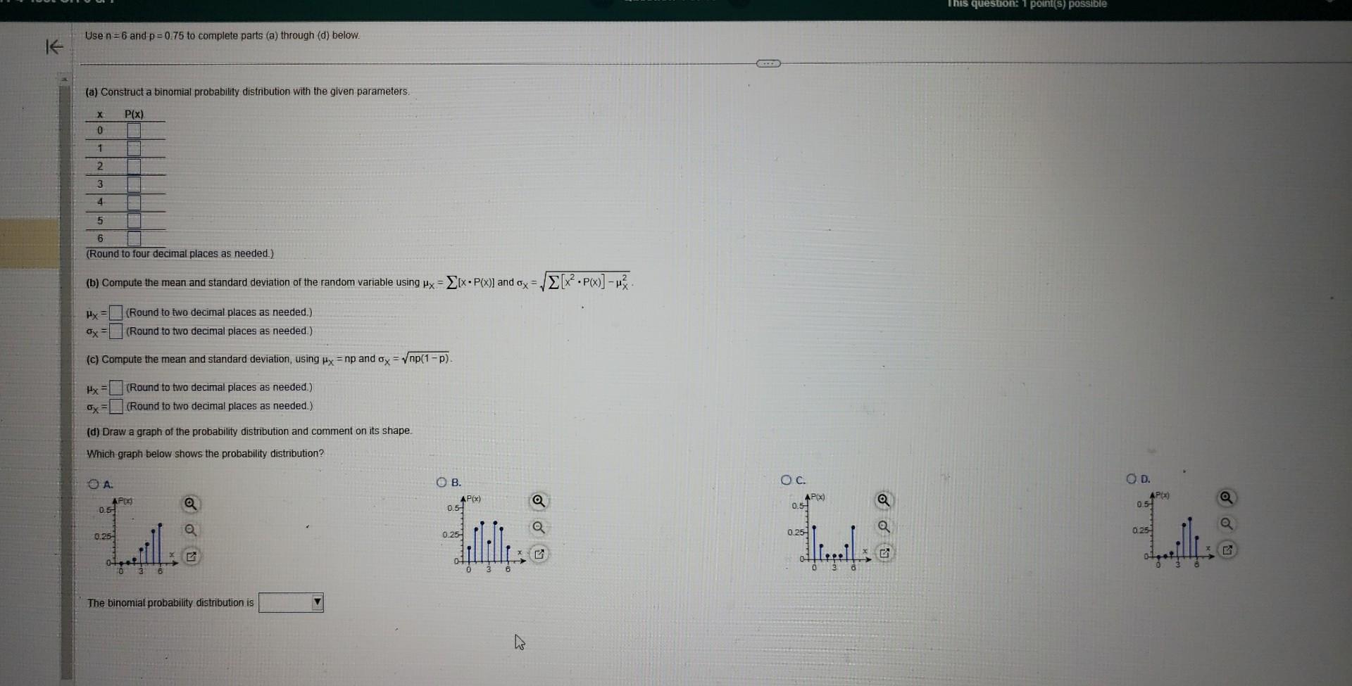 Solved The bottom question choices are: bimodal | Chegg.com