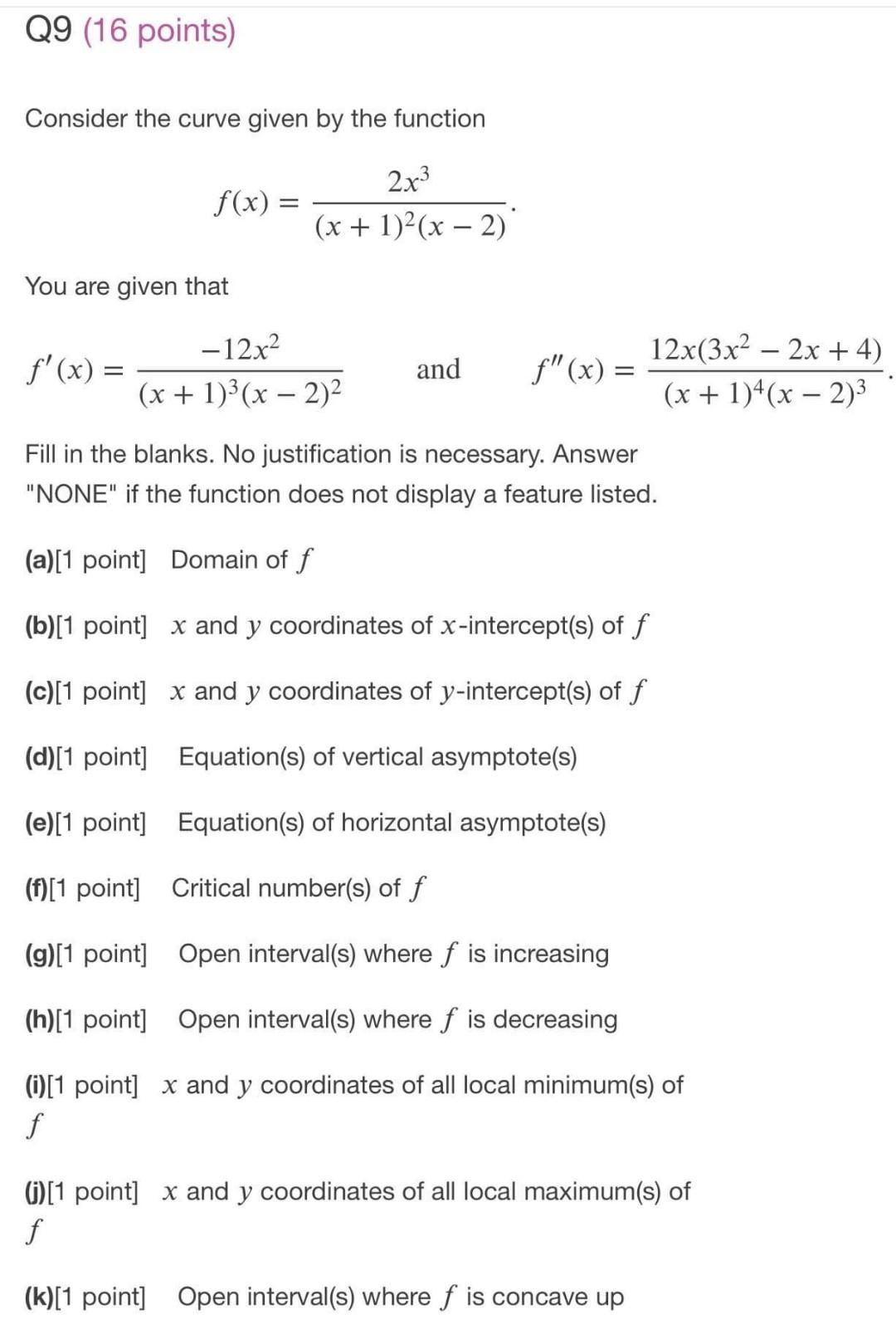 Solved Q9 (16 points) Consider the curve given by the | Chegg.com