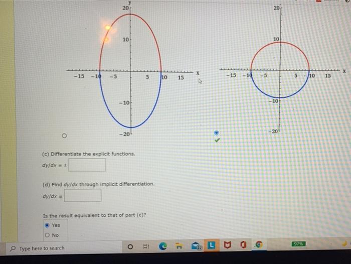 Solved Consider the following: x2 + y2 81 (a) Find two | Chegg.com