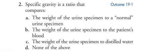 Solved Specific gravity is a ratio thatOutcome | Chegg.com